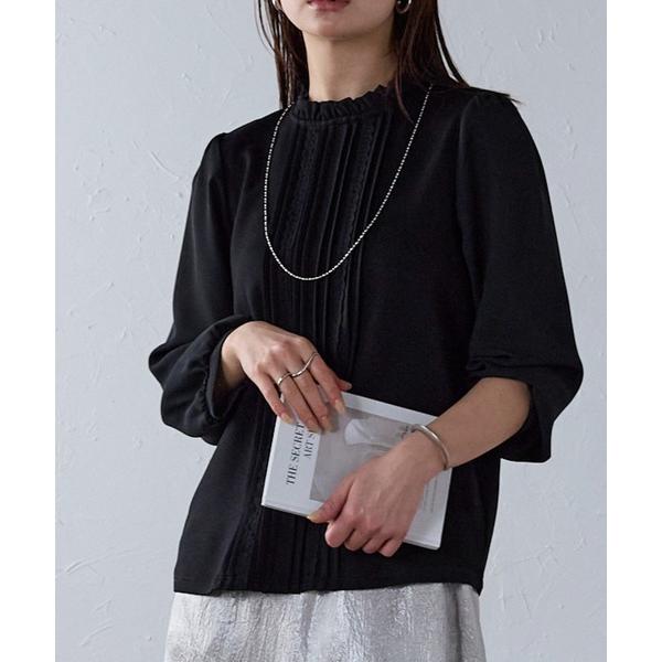 『タイムセール実施中』ZOZO問い合わせ番号:90322889ショップ:Bonjour Sagan，ボンジュールサガンブランド:RIRIYANO，リリヤーノ，Bonjour Sagan，ボンジュールサガン商品名:フリル襟ピンタックレースプル...