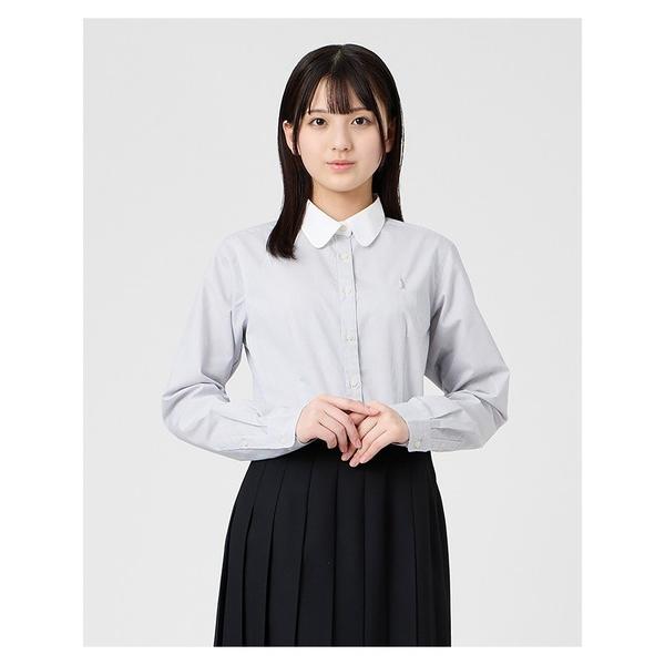 ZOZO問い合わせ番号:90324009ショップ:EASTBOY，イーストボーイブランド:EASTBOY，イーストボーイ商品名:シャツ 長袖 ストライプ クレリック ブラウス 制服 学生服 高校 スクールカテゴリ:トップス>シャツ/ブ...