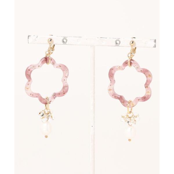 ZOZO問い合わせ番号:90355575ショップ:TONE，トーンブランド:tone，トーン商品名:【R】769e　レジンフラワー×淡水パールイヤリング(MA)カテゴリ:アクセサリー>イヤリングブランド品番:R-769e素材:レジン、...