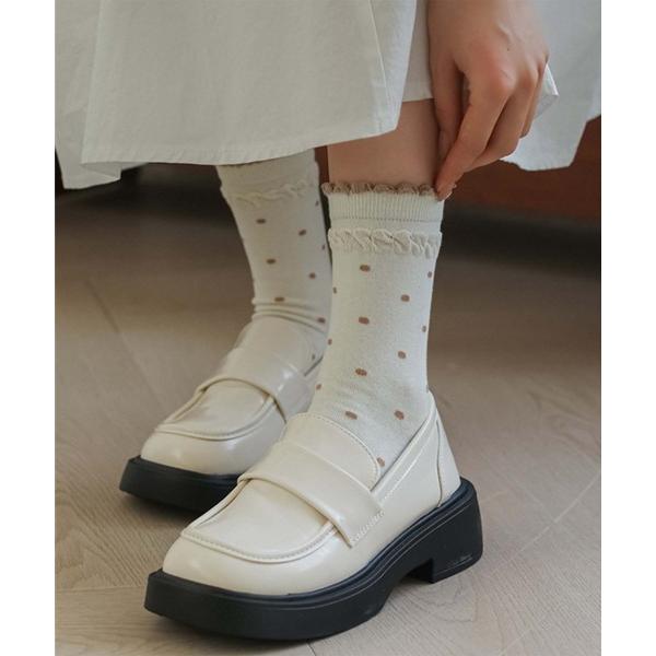 ※このアイテムは返品・交換対象外商品です。ZOZO問い合わせ番号:90356635ショップ:aimoha，アイモハブランド:mosox，モソックス商品名:[2025 MOSOX NEW COLLECTION]ドットフリルソックスカテゴリ:レ...