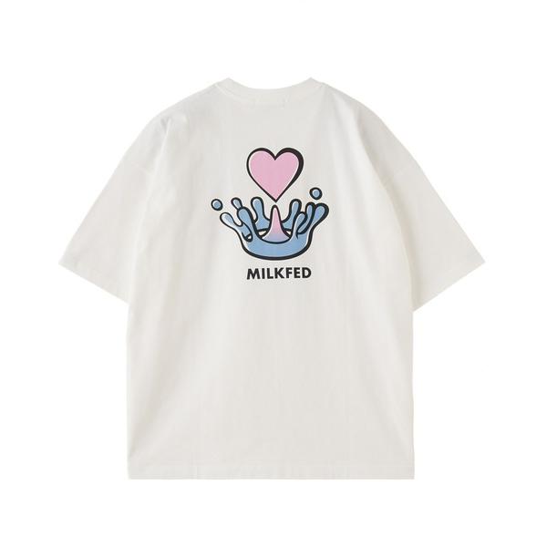『セール実施中』ZOZO問い合わせ番号:90356853ショップ:MILKFED.，ミルクフェドブランド:MILKFED.，ミルクフェド商品名:WATER CROWN WIDE S/S TEEカテゴリ:トップス>Tシャツ/カットソーブ...