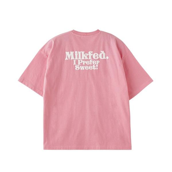 『セール実施中』ZOZO問い合わせ番号:90356855ショップ:MILKFED.，ミルクフェドブランド:MILKFED.，ミルクフェド商品名:I PREFER SWEET WIDE S/S TEEカテゴリ:トップス>Tシャツ/カット...
