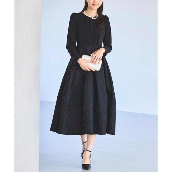 ZOZO問い合わせ番号:90358045ショップ:RUIRUE BOUTIQUE，ルイルエブティックブランド:RUIRUE BOUTIQUE，ルイルエブティック商品名:オケージョンドレス 結婚式 ｜ ストレッチ ｜ ふくれジャカード ドッキ...