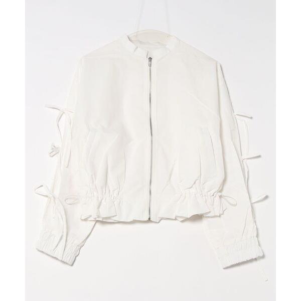 『タイムセール実施中』ZOZO問い合わせ番号:90388779ショップ:STYLEBLOCK，スタイルブロックブランド:STYLEBLOCK，スタイルブロック商品名:ナイロンタフタリボン付きギャザーブルゾンカテゴリ:ジャケット/アウター&g...