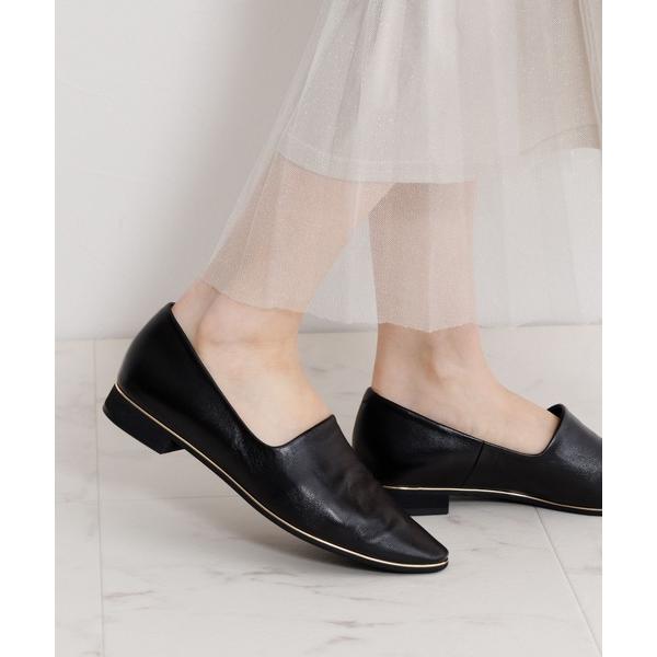 『タイムセール実施中』ZOZO問い合わせ番号:90392072ショップ:HIMIKO，ヒミコブランド:卑弥呼，ヒミコ，HIMIKO，ヒミコ商品名:【Made in Japan】【卑弥呼】【撥水】メタルラインソフトレザーフラットパンプス/65...