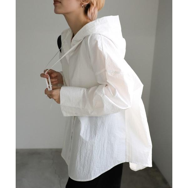 ZOZO問い合わせ番号:90392236ショップ:select MOCA，セレクトモカブランド:select MOCA，セレクトモカ商品名:フード付きナイロンシャツカテゴリ:トップス>シャツ/ブラウスブランド品番:20001577素材...