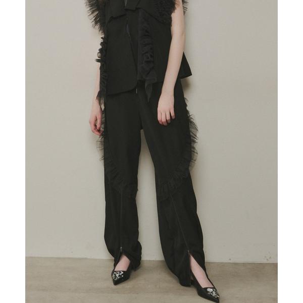 ZOZO問い合わせ番号:90423654ショップ:19 roots studio，ナインティーン ルーツ スタジオブランド:J1U by LA BELLE ETUDE，ジユウバイラベルエチュード商品名:フロント裾ZIPチュールフリルデザイン...