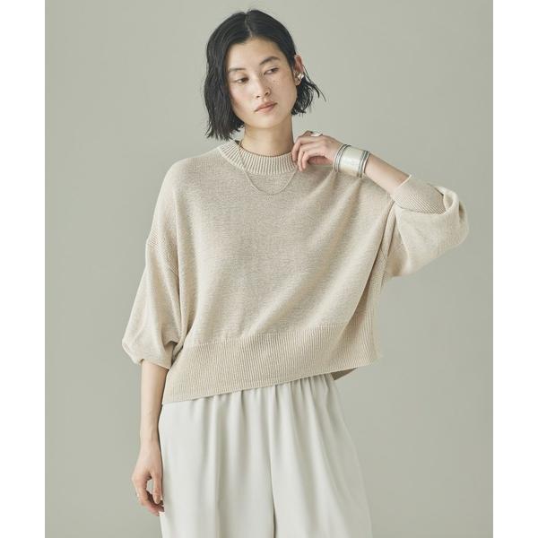 ZOZO問い合わせ番号:90424617ショップ:Curensology，カレンソロジーブランド:Curensology，カレンソロジー商品名:Curensology(カレンソロジー)/リネンテープヤーンニットプルオーバーカテゴリ:トップス...