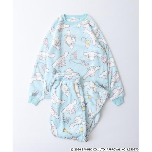 ZOZO問い合わせ番号:90425027ショップ:FUNALIVE，ファンアライブブランド:sanrio，サンリオ，FUNALIVE，ファンアライブ商品名:サンリオキャラクターズ ボアフリースプリント総柄上下セットカテゴリ:ルームウェア&g...