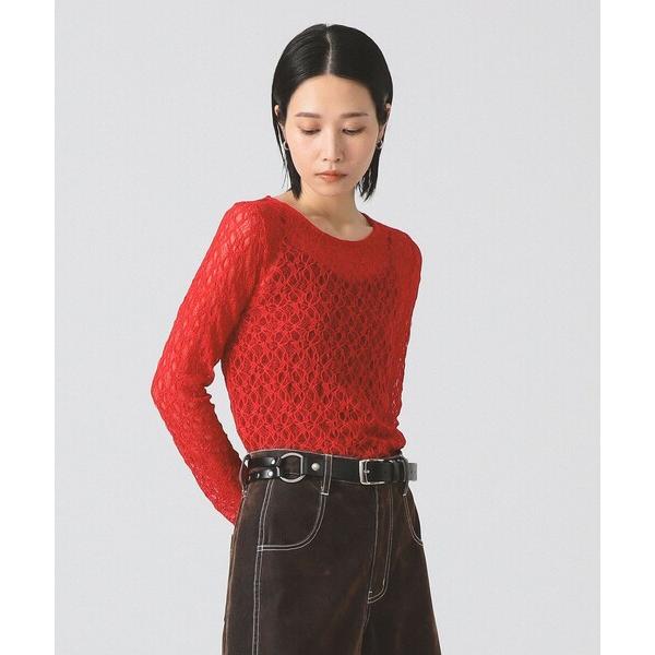 『セール実施中』ZOZO問い合わせ番号:90455916ショップ:BEAMS WOMEN，ビームスウィメンブランド:Ray BEAMS，レイビームス商品名:ストレッチレース クルーネック Tシャツカテゴリ:トップス>Tシャツ/カットソ...