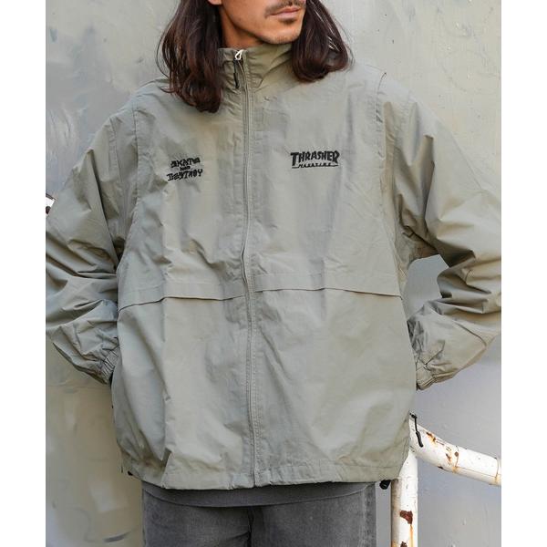 『タイムセール実施中』ZOZO問い合わせ番号:90456283ショップ:THRASHER by RIFFLEPAGE，スラッシャー バイ リフルページブランド:THRASHER，スラッシャー商品名:2WAY NYLON JACKET/スラッ...