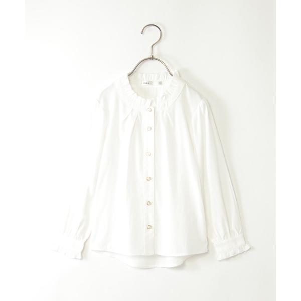 『タイムセール実施中』ZOZO問い合わせ番号:90517156ショップ:ikka LOUNGE，イッカラウンジブランド:ikka，イッカ商品名:襟袖フリルギャザーブラウス（120~160cm）カテゴリ:トップス>シャツ/ブラウスブラン...