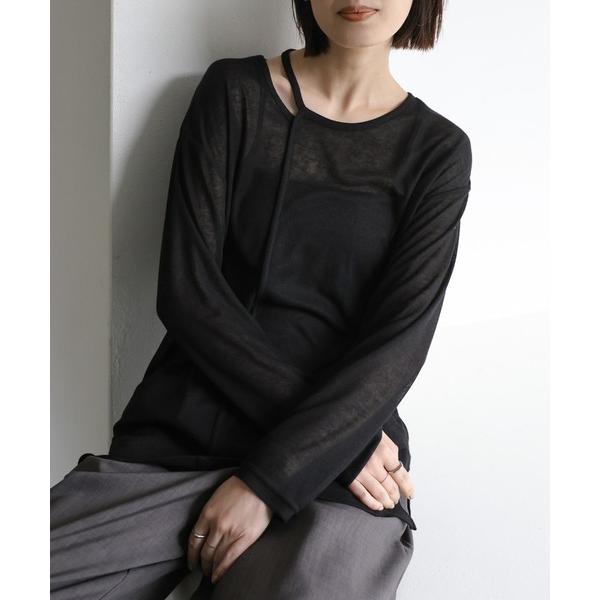 ZOZO問い合わせ番号:90517195ショップ:select MOCA，セレクトモカブランド:select MOCA Et，セレクトモカエト，select MOCA，セレクトモカ商品名:【Et】Asymmetric Neck Sheer ...