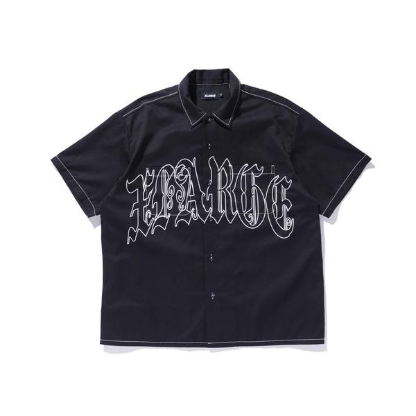 『タイムセール実施中』ZOZO問い合わせ番号:90550522ショップ:XLARGE，エクストララージブランド:XLARGE，エクストララージ商品名:OLD ENGLISH S/S WORK SHIRTカテゴリ:トップス>シャツ/ブラ...