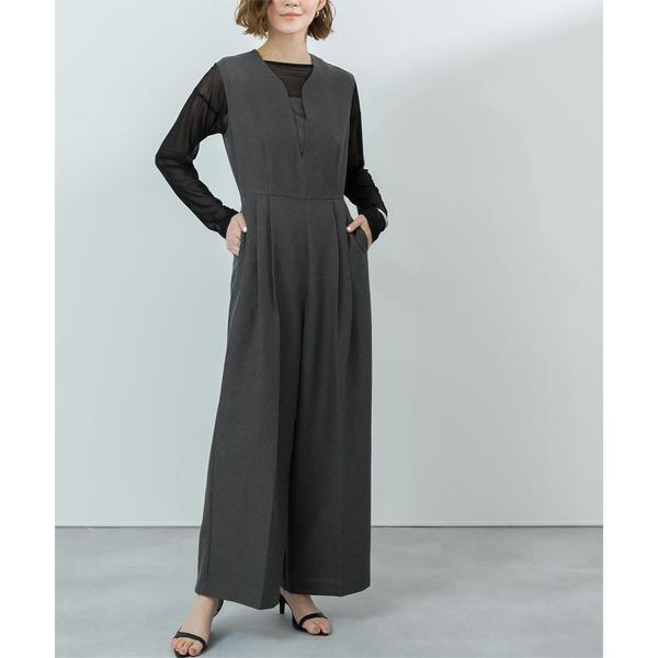 ZOZO問い合わせ番号:90550706ショップ:ur's，ユアーズブランド:ur's，ユアーズ商品名:リネンライクディープハートネックオールインワンカテゴリ:オールインワン・サロペット>つなぎ/オールインワンブランド品番:BFXN2...