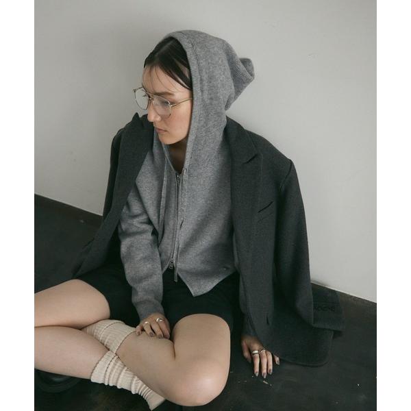 ZOZO問い合わせ番号:90551090ショップ:Auntie Rosa，アンティローザブランド:Lutim by u，ルチバイユー商品名:Hood knit zip up / フードニットジップアップカテゴリ:トップス>パーカーブラ...