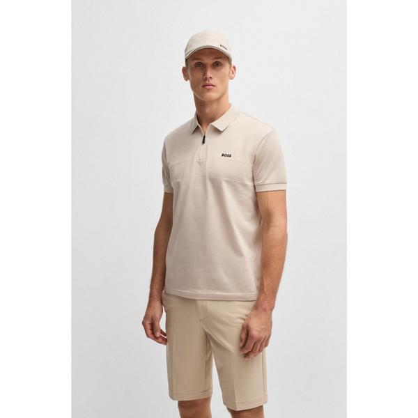 『セール実施中』ZOZO問い合わせ番号:90551162ショップ:HUGO BOSS，ヒューゴボスブランド:BOSS，ボス，HUGO BOSS，ヒューゴボス商品名:ストラクチャードコットン ポロシャツ ジップネックカテゴリ:トップス>...