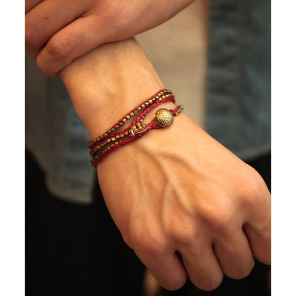 ZOZO問い合わせ番号:9955895ショップ:MR.OLIVE，ミスターオリーブブランド:amp japan，アンプジャパン商品名:Stitched Seeds Beads Bracelet_(Long)ビーズ ブレスレットカテゴリ:アク...