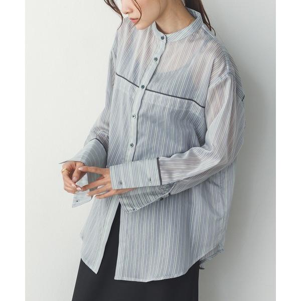 『セール実施中』ZOZO問い合わせ番号:90584500ショップ:hunch，ハンチブランド:hunch，ハンチ商品名:ドビーストライプ シアーシャツカテゴリ:トップス>シャツ/ブラウスブランド品番:WLN4992素材:綿39%， ポ...