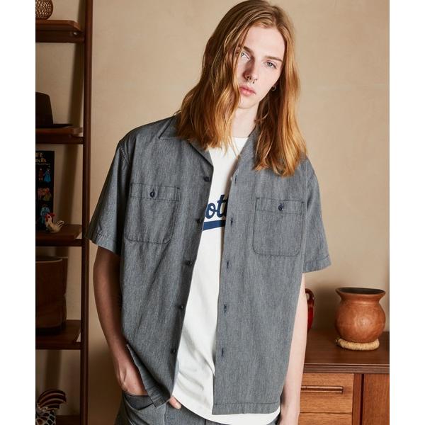 ZOZO問い合わせ番号:90584742ショップ:SCHOTT，ショットブランド:schott，ショット商品名:Schott/ショット/COTTON COVERT SS SHIRT/コットンコバート 半袖 シャツカテゴリ:トップス>シ...