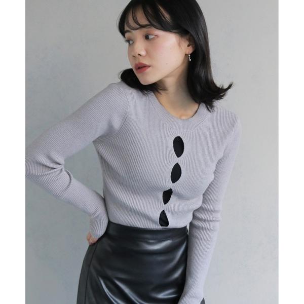 『セール実施中』ZOZO問い合わせ番号:90585604ショップ:unit lab，ユニットラボブランド:cheriella，シェリエラ商品名:【cheriella】前後2wayスリットホールリブニット 2-WAY SLIT HOLE RI...