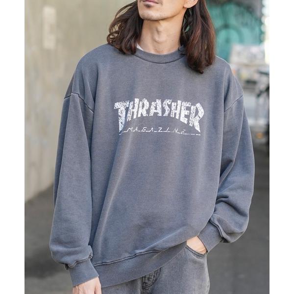 『セール実施中』ZOZO問い合わせ番号:90585743ショップ:THRASHER by RIFFLEPAGE，スラッシャー バイ リフルページブランド:THRASHER，スラッシャー商品名:Mag Logo Pigment CREW SW...