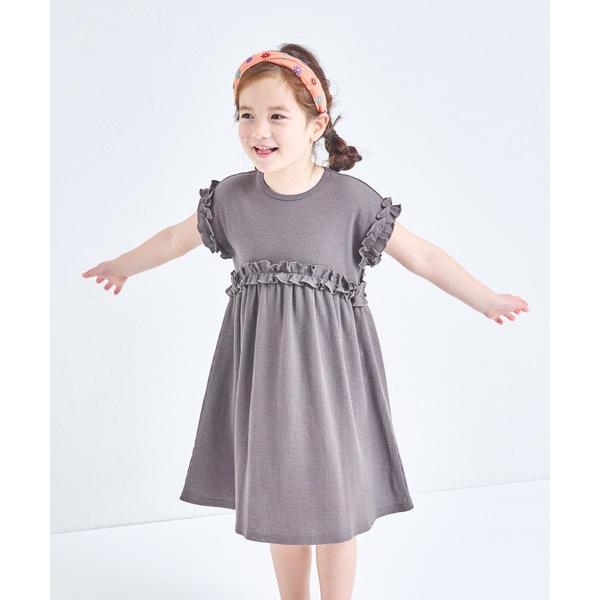 ZOZO問い合わせ番号:90616547ショップ:pairmanon，ペアマノンブランド:pairmanon，ペアマノン，coucou manon，ククゥ マノン商品名:【リンクコーデ】【ふんわりワッフル】フリル ガールズワンピースカテゴリ...