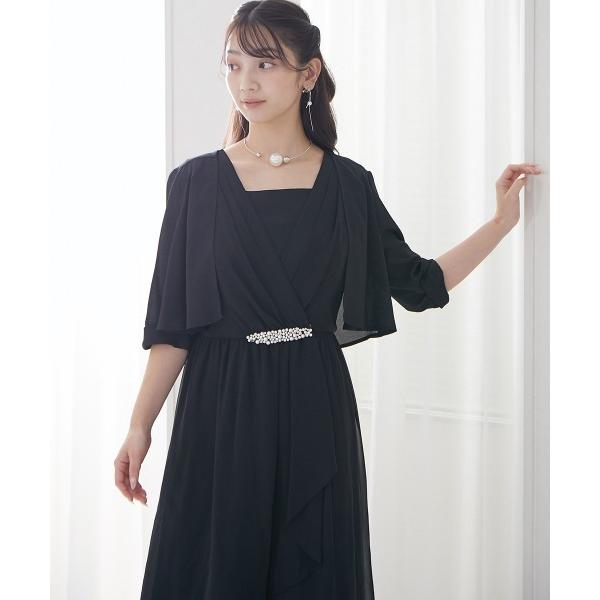 『タイムセール実施中』ZOZO問い合わせ番号:90616995ショップ:nissen，ニッセンブランド:Jolie et Jolie，ジョリーエジョリー，nissen，ニッセン商品名:２点セット（ウエストビジュー前開きワンピースドレス＋ジョ...