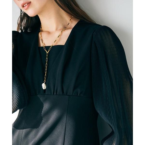 『セール実施中』ZOZO問い合わせ番号:90656486ショップ:Rose Tiara，ローズティアラブランド:Audie a Muses，オーディアミューズ商品名:プリーツスリーブワンピ―スカテゴリ:ワンピース/ドレス>ワンピースブ...