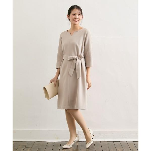 『タイムセール実施中』ZOZO問い合わせ番号:90657306ショップ:nissen，ニッセンブランド:Petitjo，プッチージョ商品名:小さいサイズ　ダブルクロスひざ丈ワンピース　低身長さん・小柄女性カテゴリ:フォーマルスーツ/小物&g...