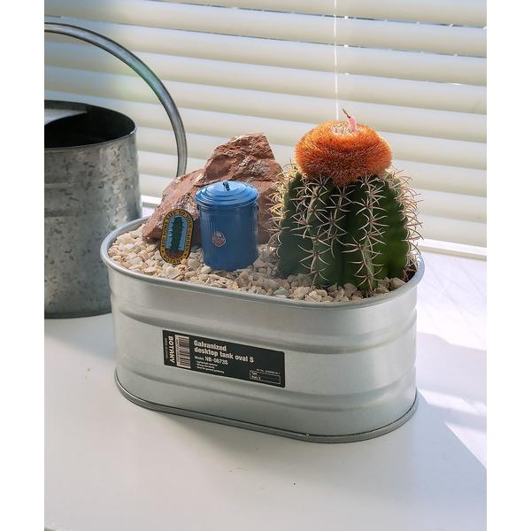 ZOZO問い合わせ番号:90658741ショップ:DULTON，ダルトンブランド:DULTON，ダルトン商品名:GALVANIZED DESKTOP TANK OVAL S/タンク型 小物収納カテゴリ:インテリア>収納グッズブランド品...