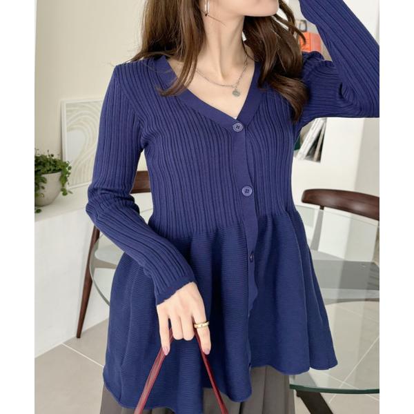 『タイムセール実施中』ZOZO問い合わせ番号:90670419ショップ:Ada.，エイダブランド:Ada.，エイダ商品名:ディープVネック ワイドリブ ペプラム カーディガンカテゴリ:トップス>カーディガン/ボレロブランド品番:ada...