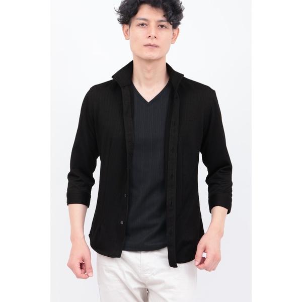 『セール実施中』ZOZO問い合わせ番号:90721253ショップ:TORNADO MART，トルネードマートブランド:TORNADO MART，トルネードマート商品名:ZERO by TORNADO MART∴ランダムテレコ7分袖シャツカテ...