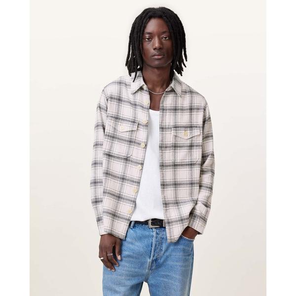 『タイムセール実施中』ZOZO問い合わせ番号:90721580ショップ:ALLSAINTS，オールセインツブランド:ALLSAINTS，オールセインツ商品名:HAMURA CHECKED RELAXED FIT SHIRT | HAMURA...