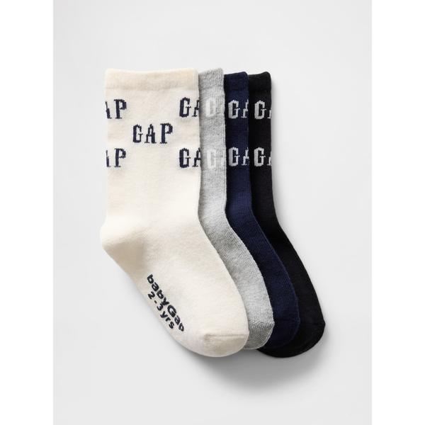 『タイムセール実施中』※このアイテムは返品・交換対象外商品です。ZOZO問い合わせ番号:90722228ショップ:GAP，ギャップブランド:GAP，ギャップ商品名:GAPロゴ ソックス 4足セット (幼児・ベビー)カテゴリ:レッグウェア&g...