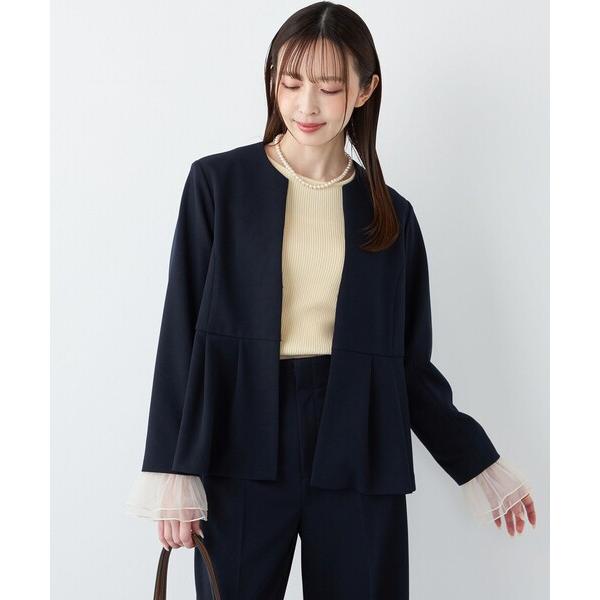 ZOZO問い合わせ番号:90753986ショップ:SHIPS for women，シップス フォー ウィメンブランド:SHIPS Colors，シップス カラーズ商品名:SHIPS Colors:ストレッチ ジョーゼット ペプラム ジャケッ...