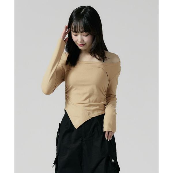 『セール実施中』ZOZO問い合わせ番号:90754140ショップ:ROOP TOKYO，ループトーキョーブランド:Chick，チック，ROOPTOKYO，ループトウキョウ商品名:Round Neck Side Gathered Cut an...