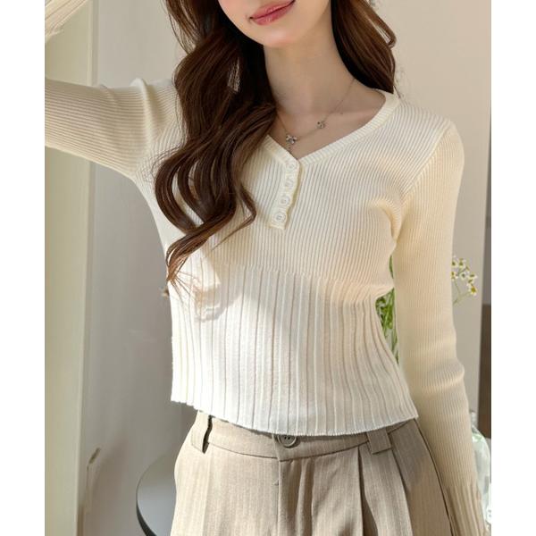 『タイムセール実施中』ZOZO問い合わせ番号:90754555ショップ:Ada.，エイダブランド:Ada.，エイダ商品名:ウエストデザイン Vネック リブニット トップスカテゴリ:トップス>ニット/セーターブランド品番:ada1892...