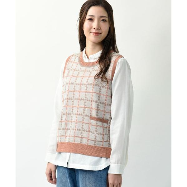 『セール実施中』ZOZO問い合わせ番号:90789683ショップ:PourVous，プールヴーブランド:UNDICI・NOVE，ウンディッチノーベ商品名:【mite fabrica】ミーテファブリカ/チェックジャガードベストカテゴリ:トップ...