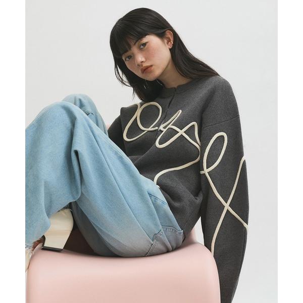 『セール実施中』ZOZO問い合わせ番号:90823108ショップ:ADAM ET ROPE'，アダムエロペブランド:ADAM ET ROPE'，アダムエロペ商品名:【サステナブル】ラインアートカーディガンカテゴリ:トップス>カーディガ...