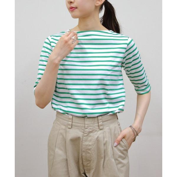 ZOZO問い合わせ番号:90824107ショップ:STEPS，ステップスブランド:ORCIVAL，オーシバル，STEPS，ステップス商品名:ORCIVAL/オーシバル　ボートネックハーフスリーブプルオーバー　ボーダー　BOATNECK HA...