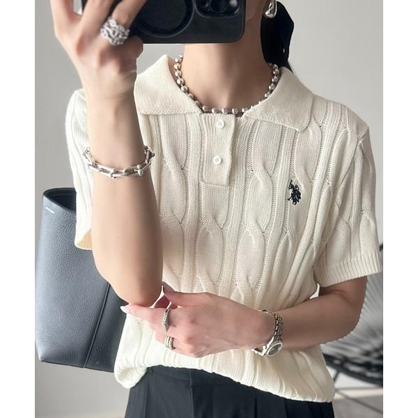 『タイムセール実施中』ZOZO問い合わせ番号:90824949ショップ:Ada.，エイダブランド:U.S. POLO ASSN.，ユーエスポロアッスン，Ada.，エイダ商品名:Ada.別注 // U.S. POLO ASSN ケーブル ニッ...