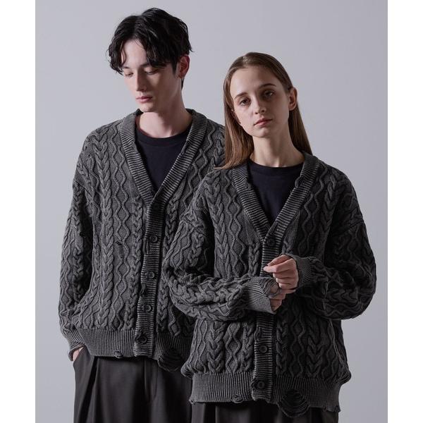 『タイムセール実施中』ZOZO問い合わせ番号:90857290ショップ:EMMA CLOTHES，エマ クローズブランド:CLEL，クレイル商品名:【CLEL】High Vintage Design Damage Cardigan / ハイ...