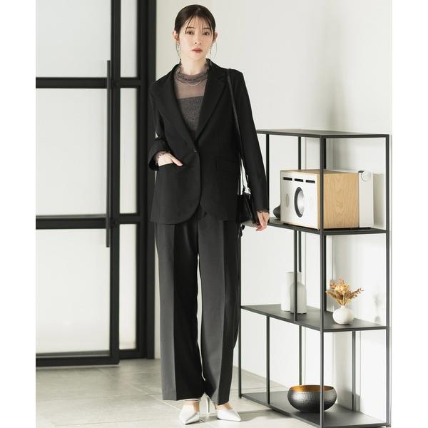 『タイムセール実施中』ZOZO問い合わせ番号:90858486ショップ:CELEN，セレンブランド:CELEN，セレン商品名:【洗える/オフィスカジュアルスーツ】ワンボタンテーラードジャケット・ビット付きセミワイドパンツ 2点セットカテゴリ...