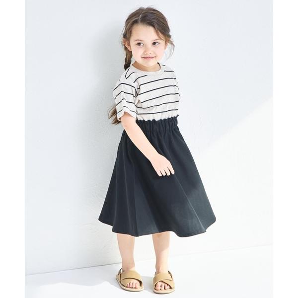 ZOZO問い合わせ番号:90889237ショップ:pairmanon，ペアマノンブランド:pairmanon，ペアマノン，coucou manon，ククゥ マノン商品名:【リンクコーデ】半袖 ウエスト切り替え ドッキングワンピースカテゴリ:...