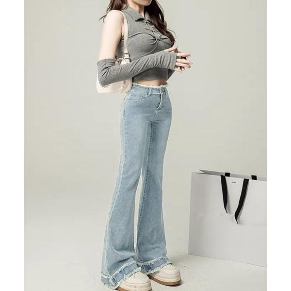 『タイムセール実施中』ZOZO問い合わせ番号:91073180ショップ:Ada.，エイダブランド:Miniministore，ミニミニストア商品名:フリンジ フレアパンツ デニムパンツカテゴリ:パンツ>カーゴパンツブランド品番:98B...