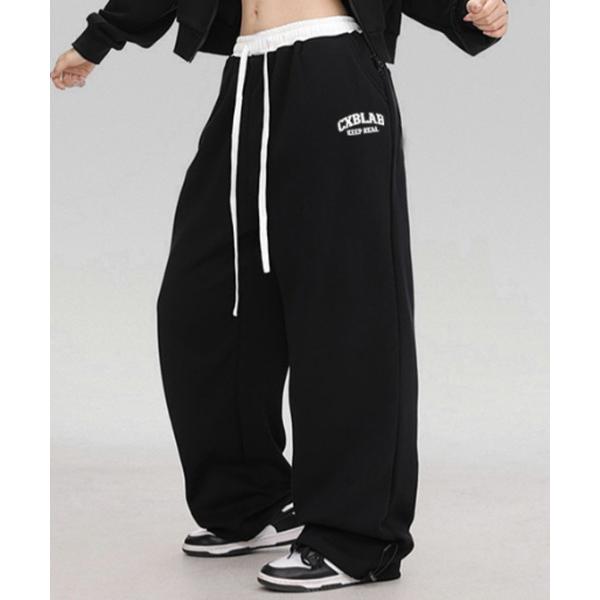 『セール実施中』ZOZO問い合わせ番号:91073769ショップ:Teem Store，チームストアブランド:lilful，リルフル商品名:ウエスト切り替えカラー ワンポイントロゴスウェットパンツカテゴリ:パンツ&gt;スウェットパンツブラ...