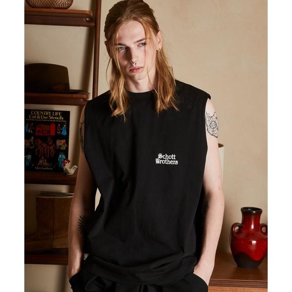 ZOZO問い合わせ番号:91074008ショップ:SCHOTT，ショットブランド:schott，ショット商品名:Schott/ショット/B.S. SLEEVELESS T-SHIRT/ブラックシープ スリーブレス Tシャツカテゴリ:トップス...