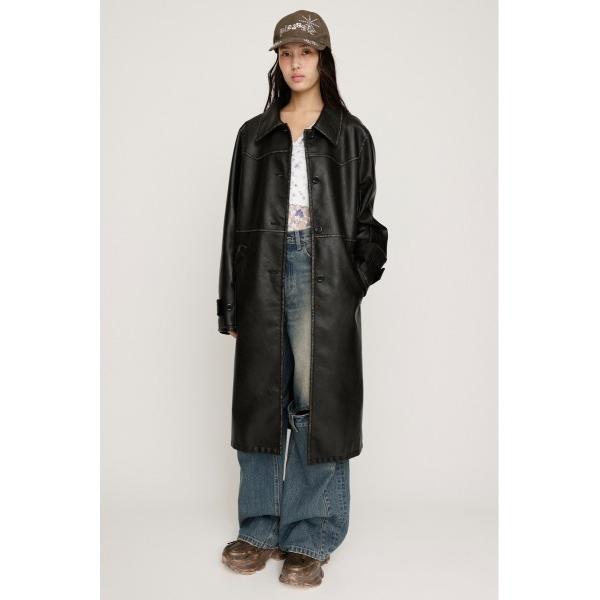 『セール実施中』ZOZO問い合わせ番号:91105592ショップ:SLY，スライブランド:SLY，スライ商品名:LONG F/LEATHER JK ロング フェイクレザー ジャケットカテゴリ:ジャケット/アウター>ブルゾンブランド品番...