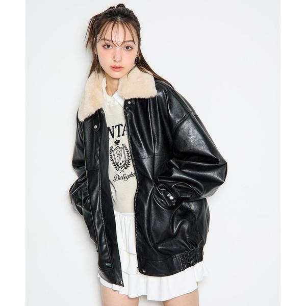 『タイムセール実施中』ZOZO問い合わせ番号:91105693ショップ:INGNI，イングブランド:INGNI，イング商品名:【WEB限定】ファーティペット付フェイクレザーブルゾンカテゴリ:ジャケット/アウター>ブルゾンブランド品番:...